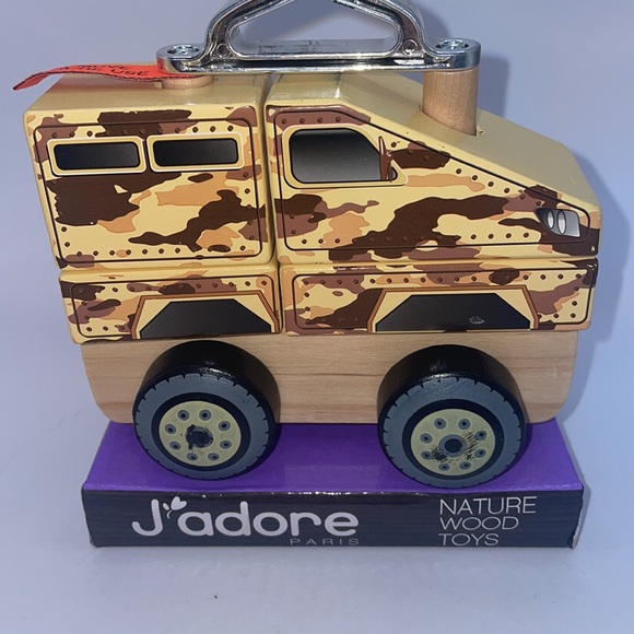 J'Adore | Toys | New Jadore Army Car Yellow Vintage Stackable Natural ...